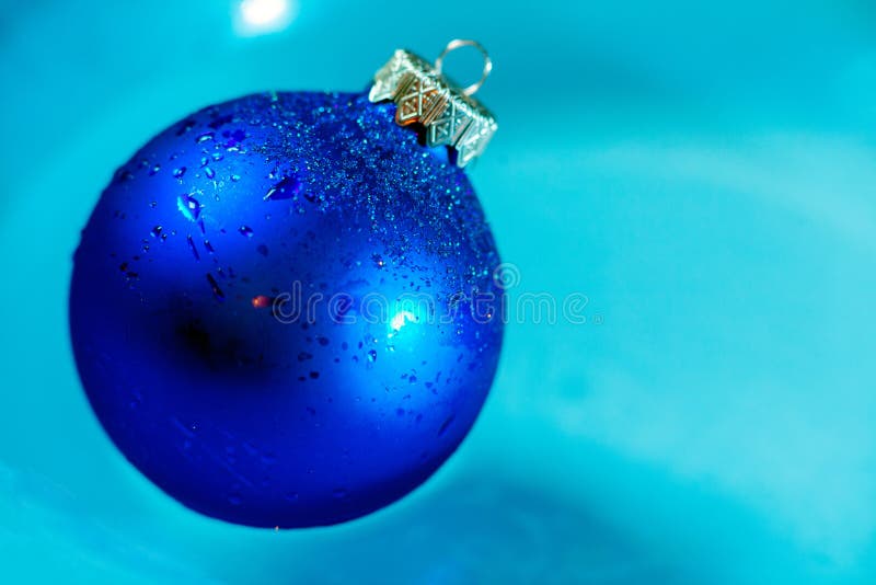 Cool Blue Ice Ball Decoration Close Up Stock Photo - Image of melt ...