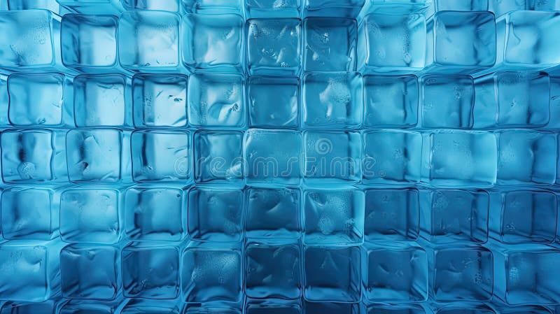 Cool Blue Ice Cube Wall Background for Posters and Web Design. Stock ...