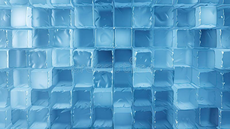 Cool Blue Ice Cube Wall Background for Posters and Web. Stock ...