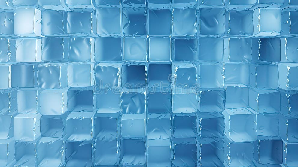 Cool Blue Ice Cube Wall Background for Posters and Web. Stock ...