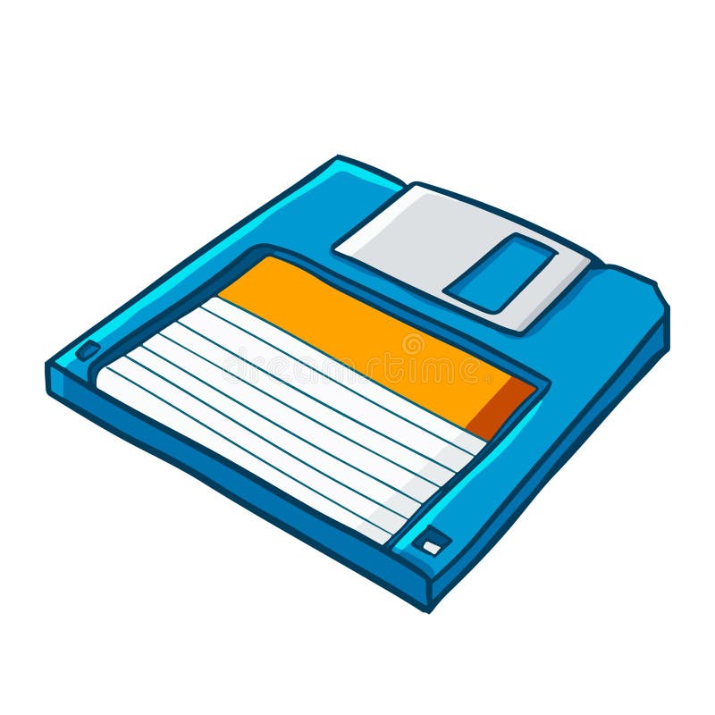 Cool floppy disk cartoon stock illustration. Illustration of symbol ...
