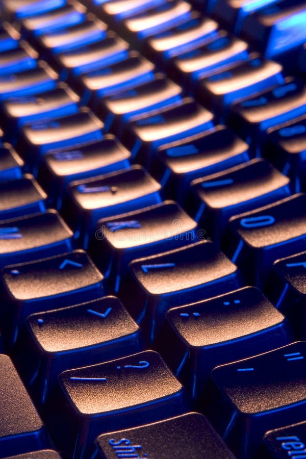 Cool, Blue and Orange Keyboard Stock Photo - Image of business ...
