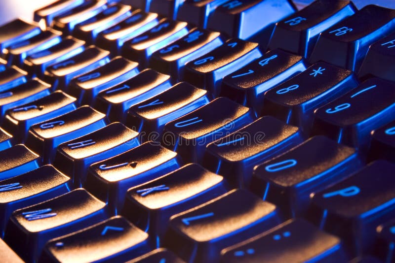Cool, Blue and Orange Keyboard Stock Image - Image of pattern, business ...
