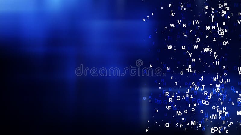 Cool Blue Random Alphabet Background Vector Image Stock Vector ...