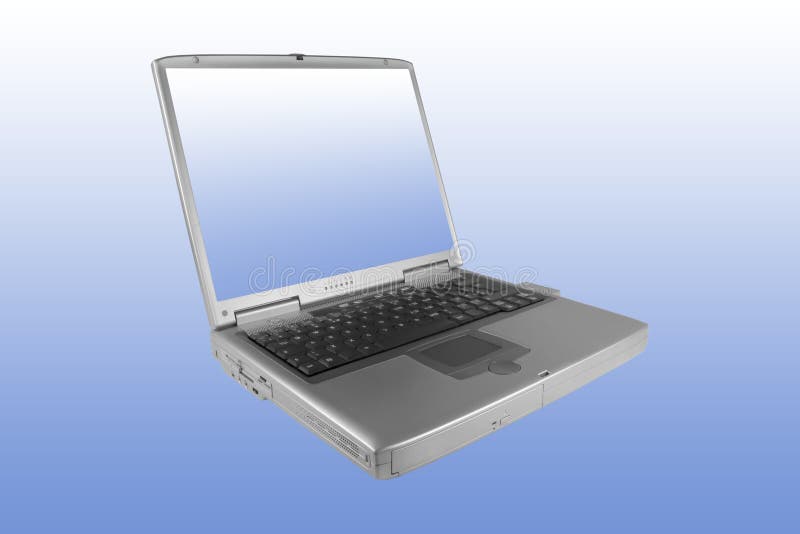 Silver Laptop at Rest stock photo. Image of keyboard, home - 639806