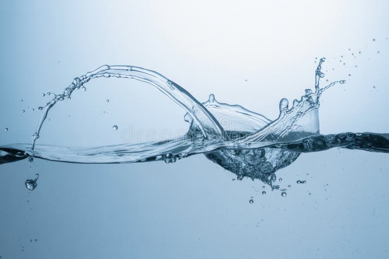 Water Splash Soft Motion Blue Liquid Droplets Background 1 Stock ...