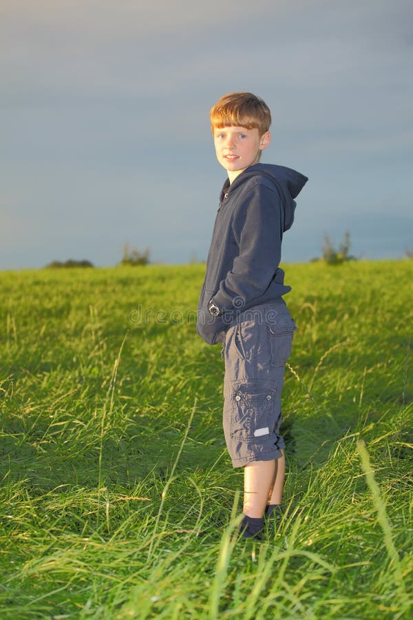 Cool boy stock photo. Image of grass, outside, nature - 15898462