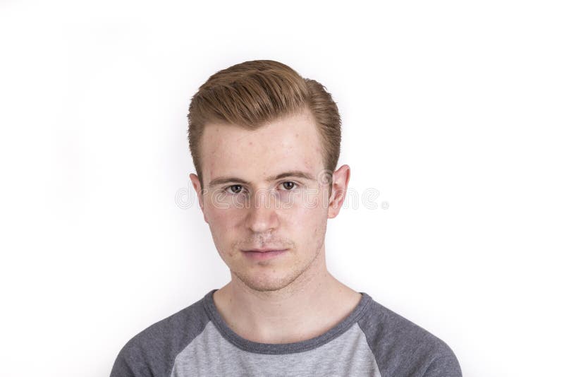 Cool Boy with Cool Facial Expression Poses in Studio Stock Image ...