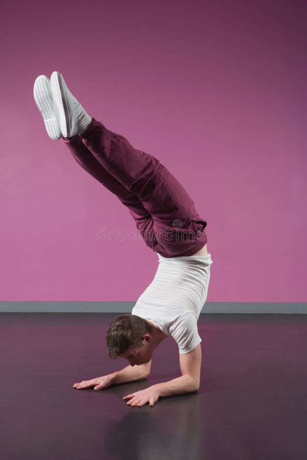 Cool Break Dancer Doing Handstand Stock Photo - Image of acrobat, dance ...