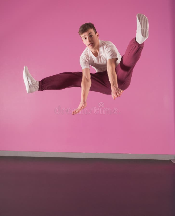 Cool Break Dancer Mid Air Doing Splits Stock Photos - Free & Royalty ...
