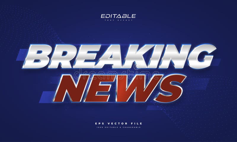 Cool Breaking News Text Style with 3D Effect. Editable News Text Style ...