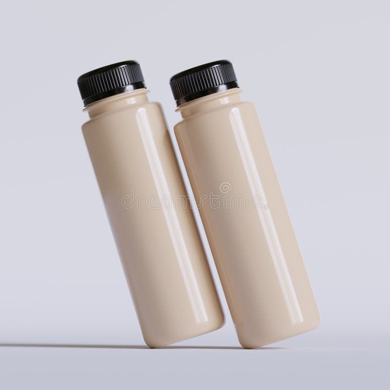 Cool Brew Coffee Bottle with a Black Color Cup and Realistic Render ...