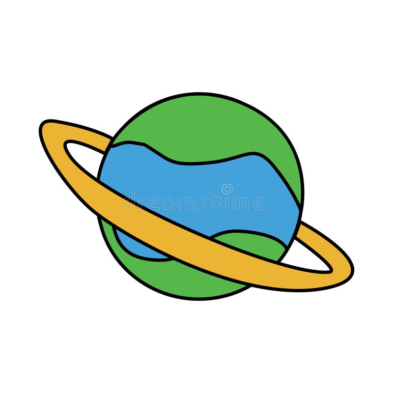 Cool Bright Planet in the Hippie Style of the 60s - 70s. Stock Vector ...