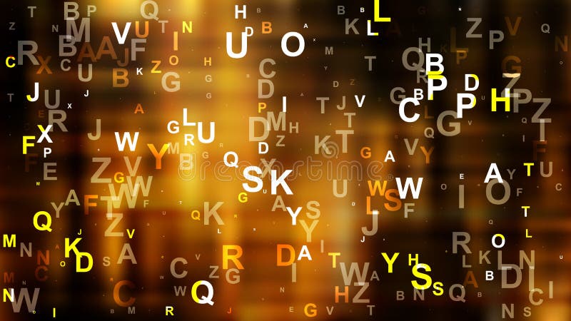 Cool Brown Random Letters Background Stock Illustration - Illustration ...