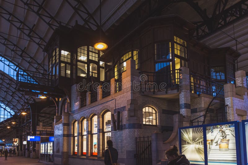 Cool Building with Windows and Lights at Night Editorial Stock Image ...