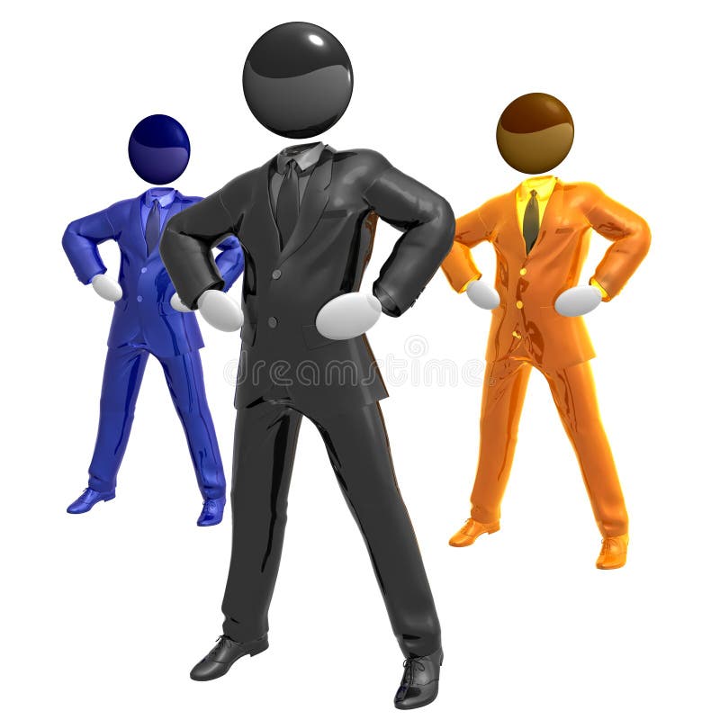 Cool businessman team work stock illustration. Illustration of path ...