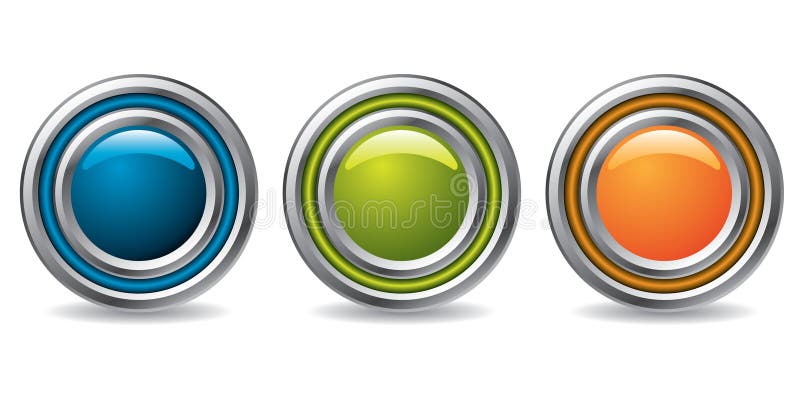 Cool buttons for the web stock vector. Illustration of color - 13027632