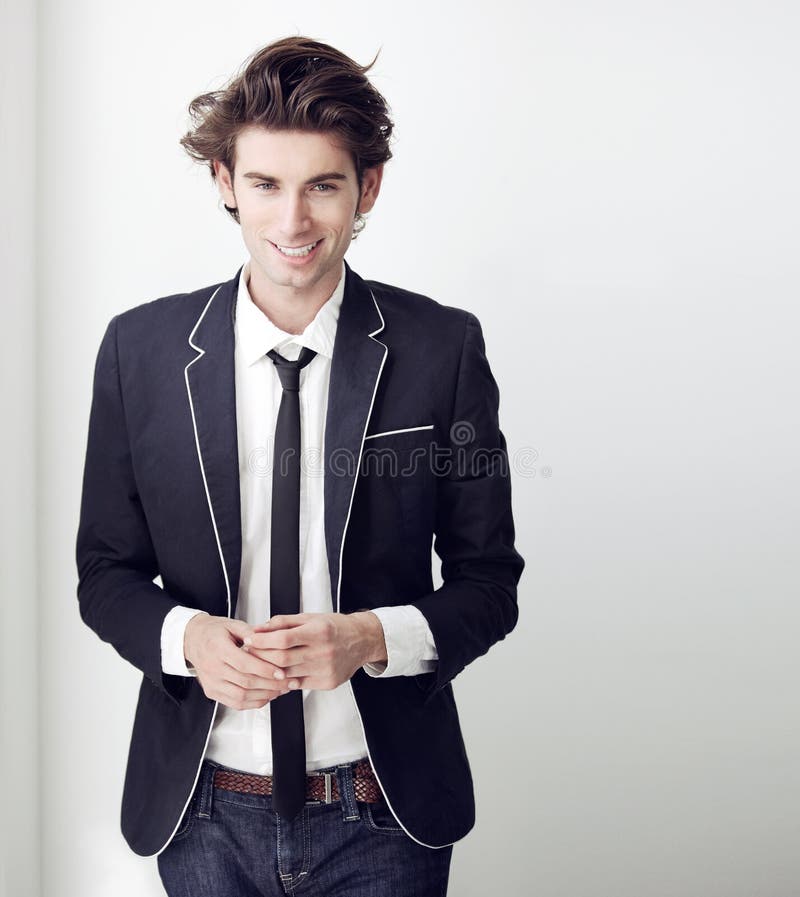 Cool, Calm and Collected. a Young Man Looking Cool and Calm. Stock ...