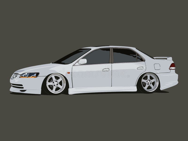 Cool Car Illustration with Details and Shadow Effect Stock Illustration ...