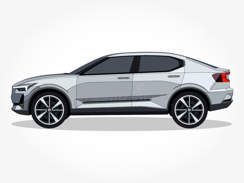 Cool Car Illustration with Details and Shadow Effect Stock Illustration ...