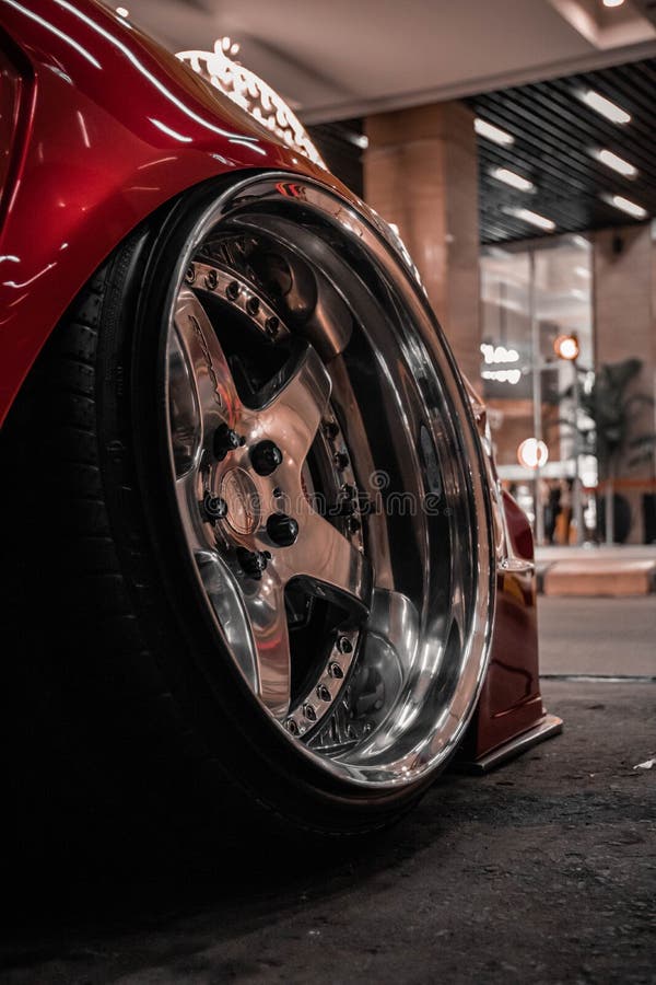 Cool Car Wheels at an Auto Show Editorial Stock Image - Image of ...
