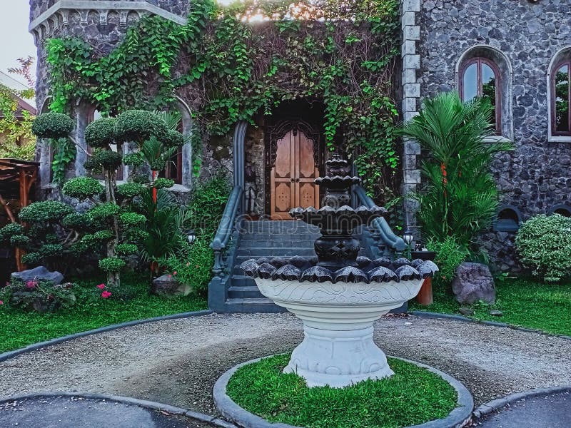 Cool castle stock photo. Image of lawn, style, pond - 200458006