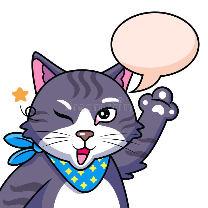 Cool Cat with Cute Pose. Animal Vector Icon Illustration, Isolated on ...