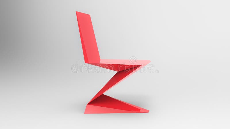 Cool Chair Design 3d Rendering Stock Illustration - Illustration of ...