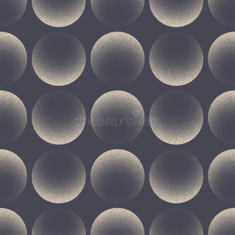 Cool Circles Modern Seamless Pattern Trend Vector Dotwork Abstract ...
