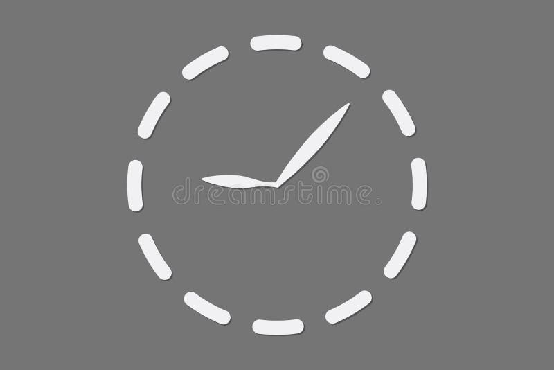 Cool Circular Clock with Hour and Minute Hand Using White Color on Dark ...