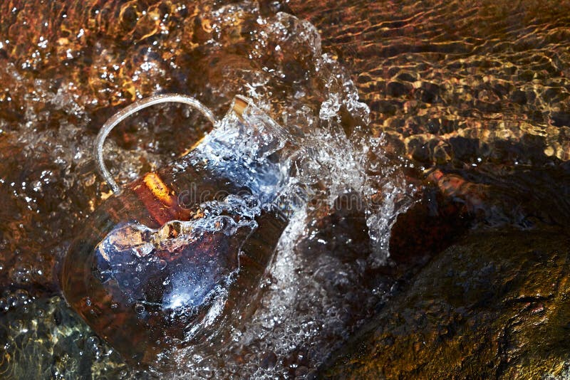Cool Clear Water of the Mountain River Stock Photo - Image of ...