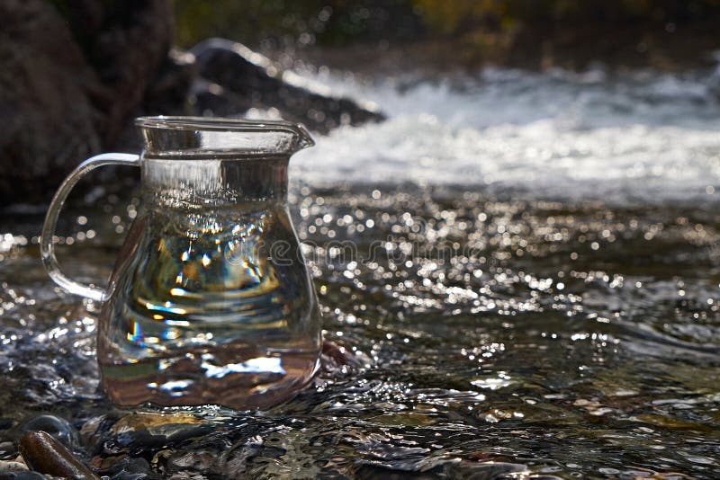 Cool Clear Water of the Mountain River Stock Photo - Image of pleasure ...