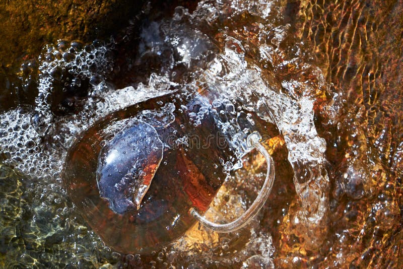 Cool Clear Water of the Mountain River Stock Photo - Image of jugful ...