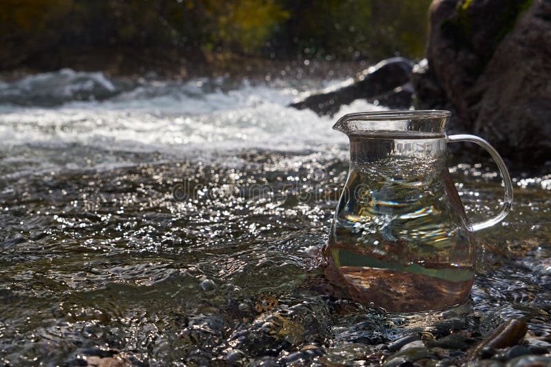 Cool Clear Water of the Mountain River Stock Photo - Image of pleasure ...