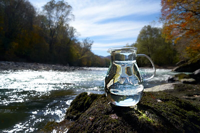 Cool Clear Water of the Mountain River Stock Photo - Image of fresh ...