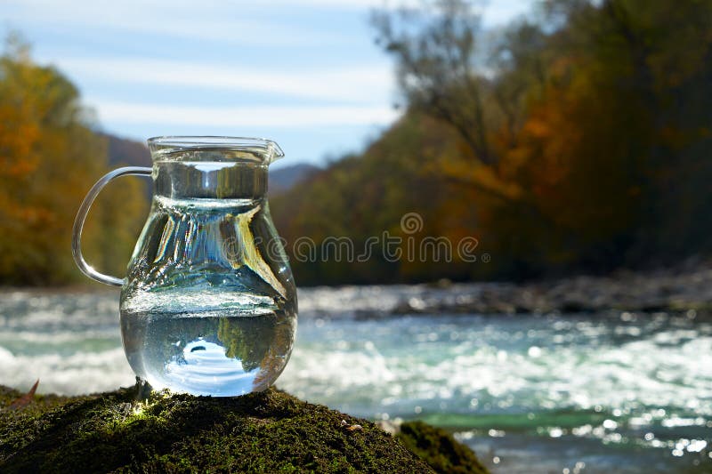 Cool Clear Water of the Mountain River Stock Image - Image of clear ...