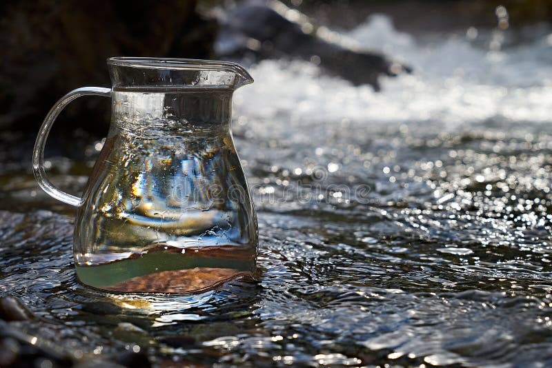 Cool Clear Water of the Mountain River Stock Image - Image of clear ...