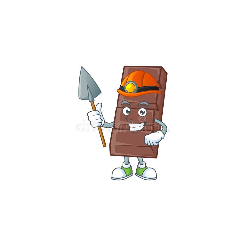 Cool Clever Miner Chocolate Bar Cartoon Character Design Stock Vector ... Cool Clever Miner Chocolate Bar Cartoon Character Design Stock Vector ...