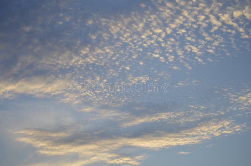 A Cool Cloud Pattern at Sunset Stock Image - Image of white, relax ...