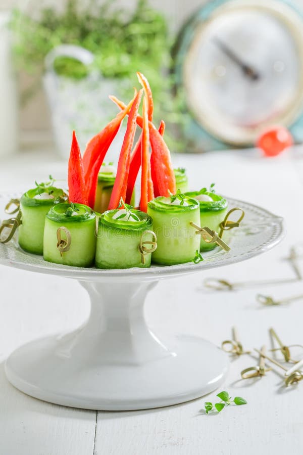 Cool Cold Snacks Made of Fresh Ingredients for Party Stock Photo ...