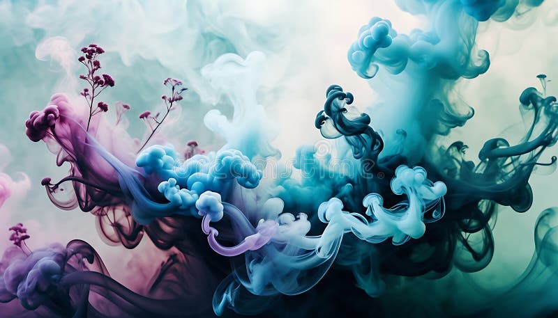 Cool Color Smoke, Soft Surface Like Water, Smoky Style, Soft Touching ...