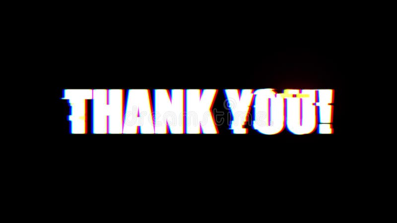 Cool Colorful Glitch THANK YOU Text Animation Background Logo Seamless ...