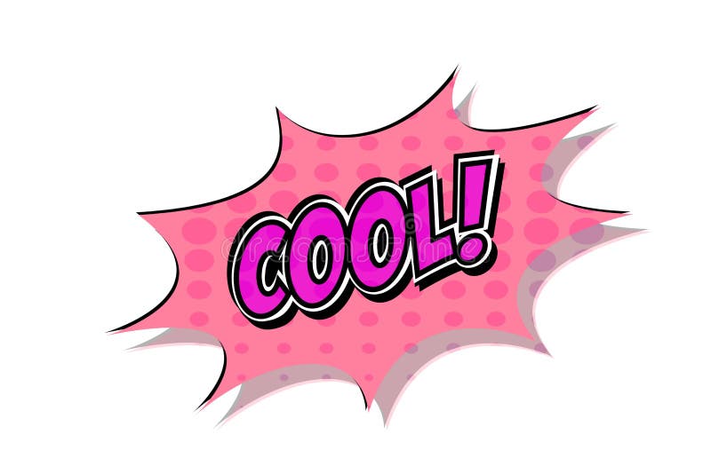 Cool Comic Book Bubble Text Pop Art Retro Style Illustrationsdesign ...