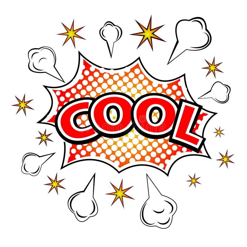 COOL! Comic Book Explosion. Stock Vector - Illustration of stylish ...