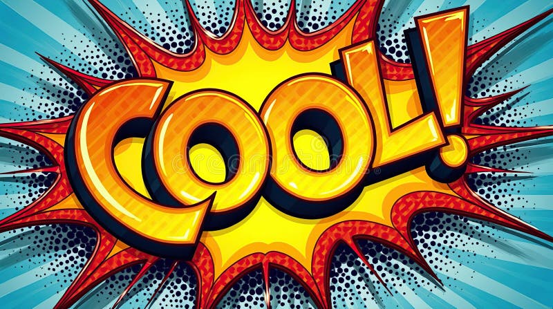 Cool Comic Book Style Word Explosion in Vibrant Colors Stock Illustration - Illustration of ...