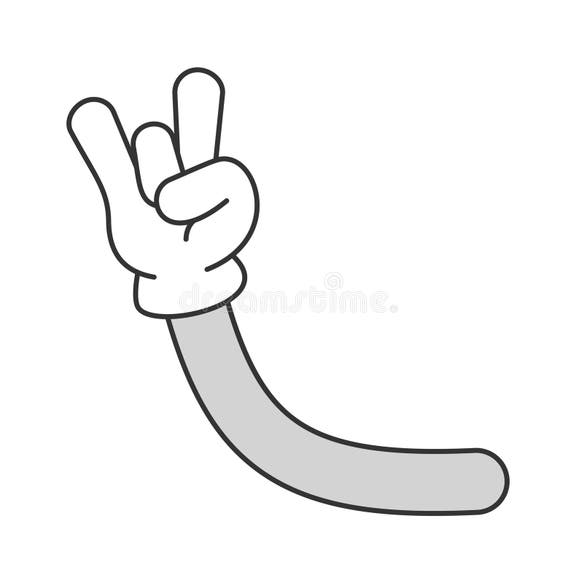 Cool Comic Hand Rock-star Gesture Stock Vector - Illustration of cool ...