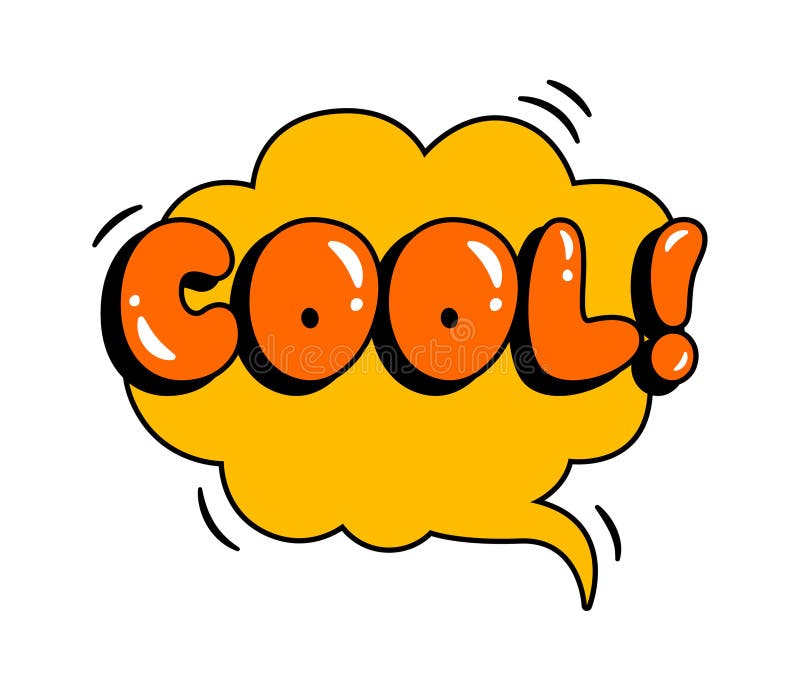 Cool Comic Sticker stock vector. Illustration of vector - 274271788