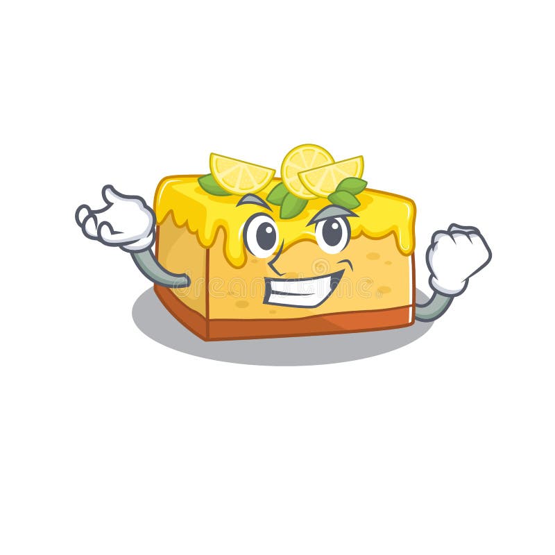 Cool Confident Successful Lemon Cheesecake Cartoon Character Style ...