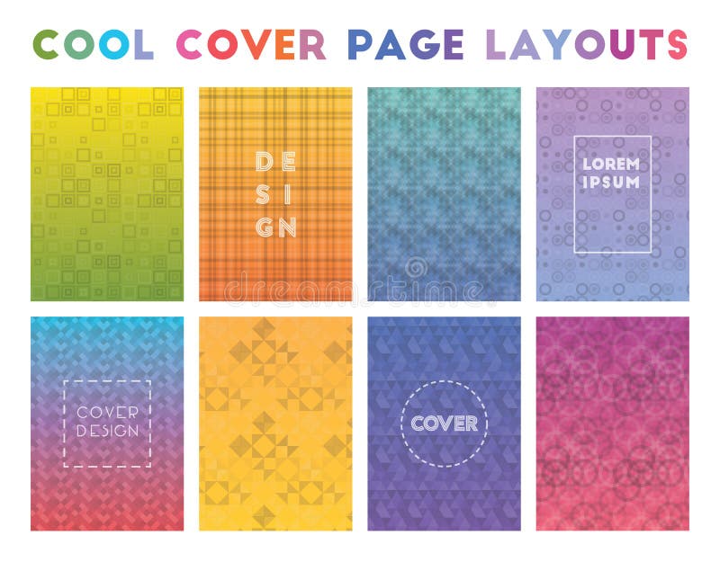 Cool Cover Page Layouts. stock vector. Illustration of graphic - 149708965