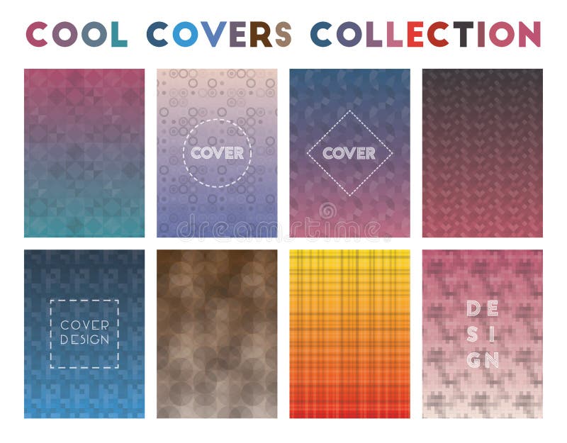 Cool Covers Collection. stock vector. Illustration of cool - 144636236